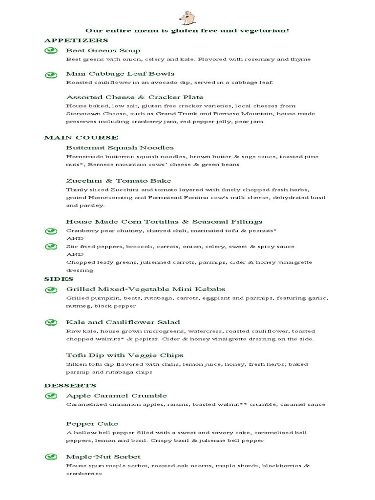 Healthy Fawn Menu | PDF