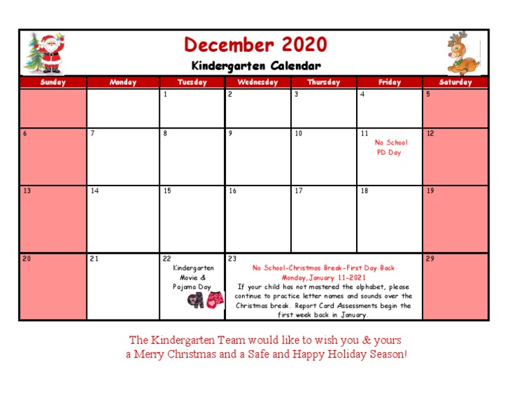 December Calendar 2020 | PDF