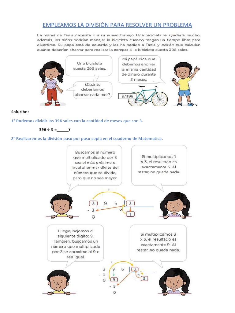Empleamos La División para Resolver Un Problema | PDF | Métodos y ...