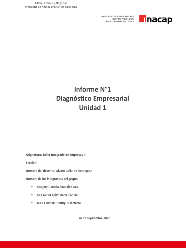 Plantilla Informe de Avance1 Diagnóstico Empresarial | PDF | Telefonía móvil | Internet