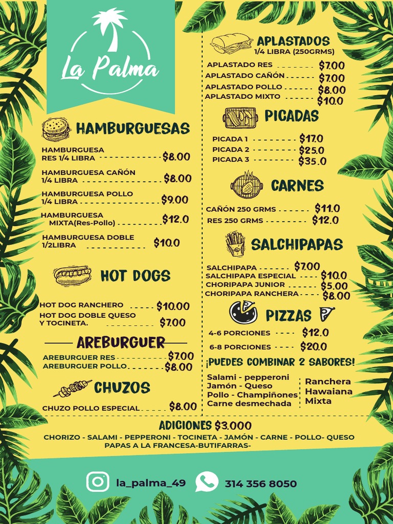 Menu La Palma | PDF