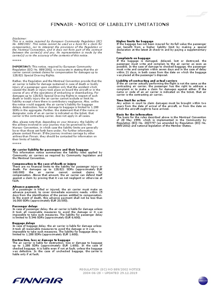 Notice - of - Liability Limitations - EN | PDF | Damages | Common Law