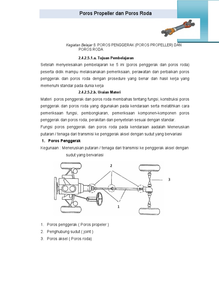 Materi 8 Propeler Shaft | PDF