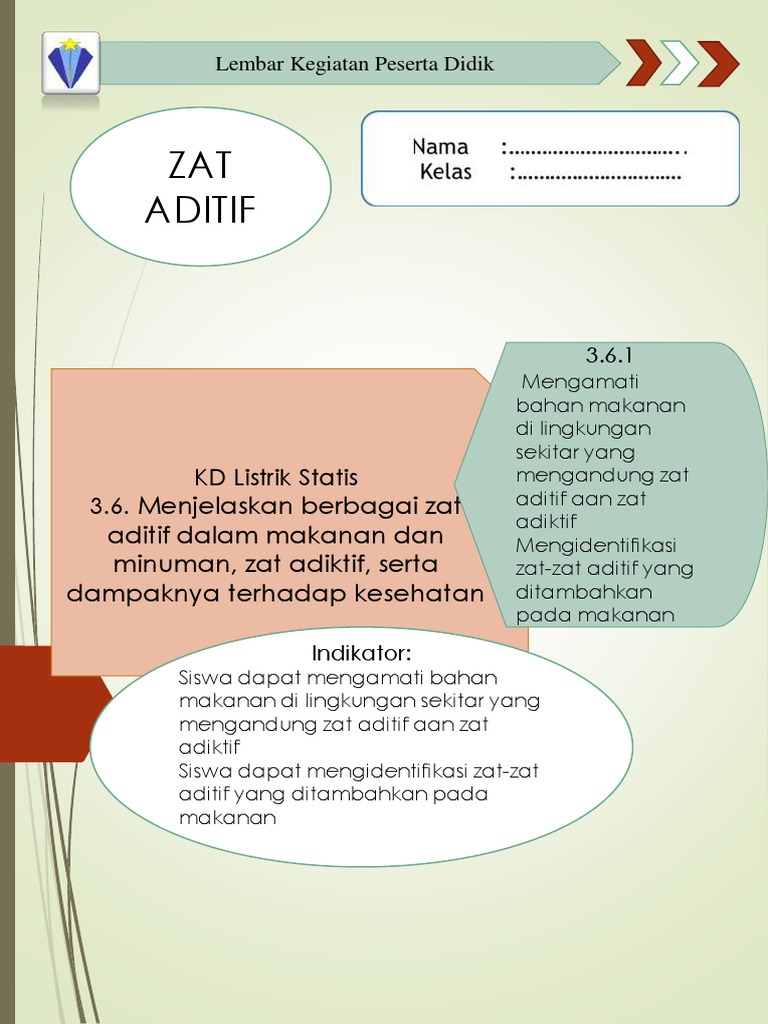 LKPD Zat Aditif | PDF