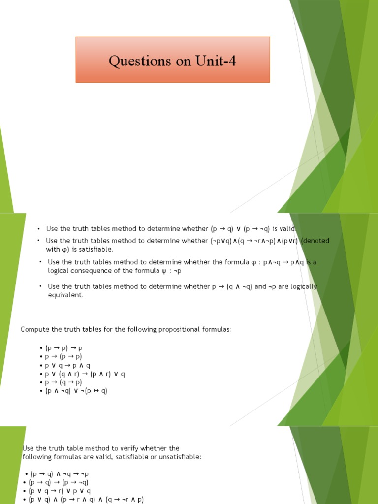 UNIT-4 Question Bank | PDF | Formalism (Deductive) | Reasoning
