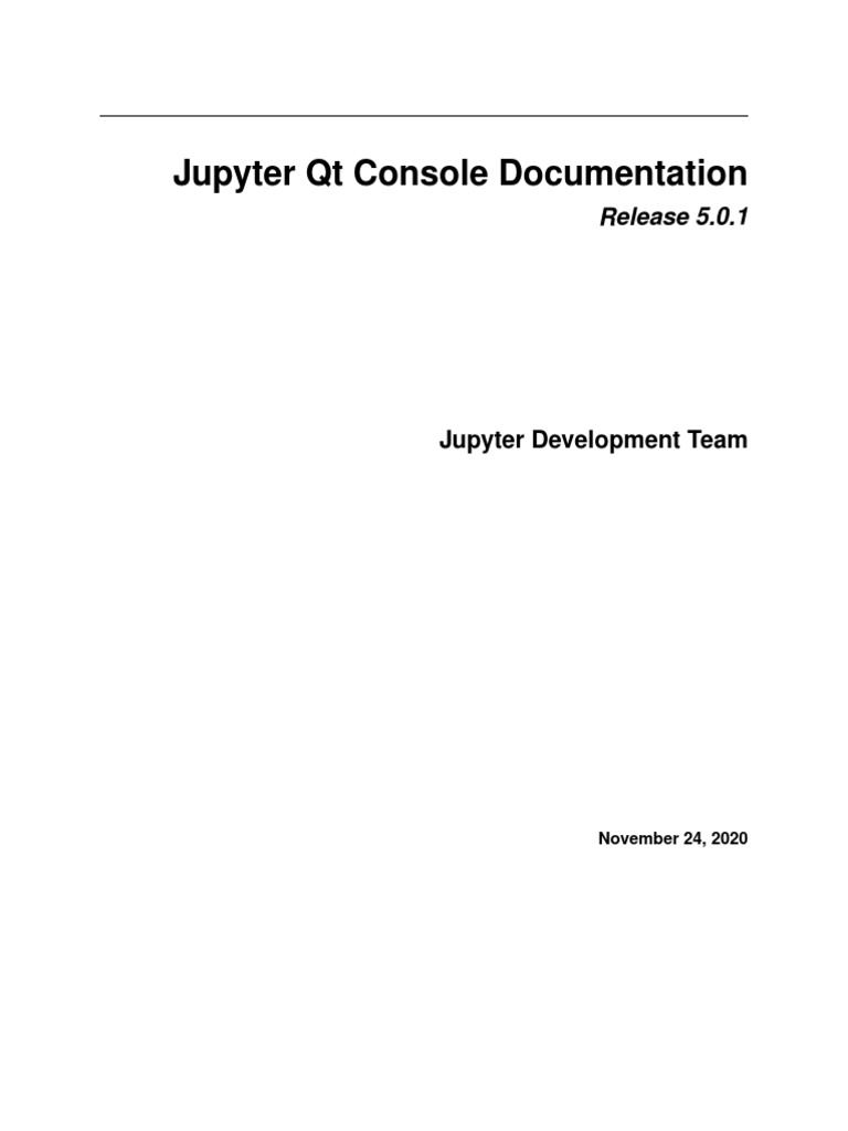Jupyter Qt Console Documentation Release 501 Pdf Secure Shell Command Line Interface 