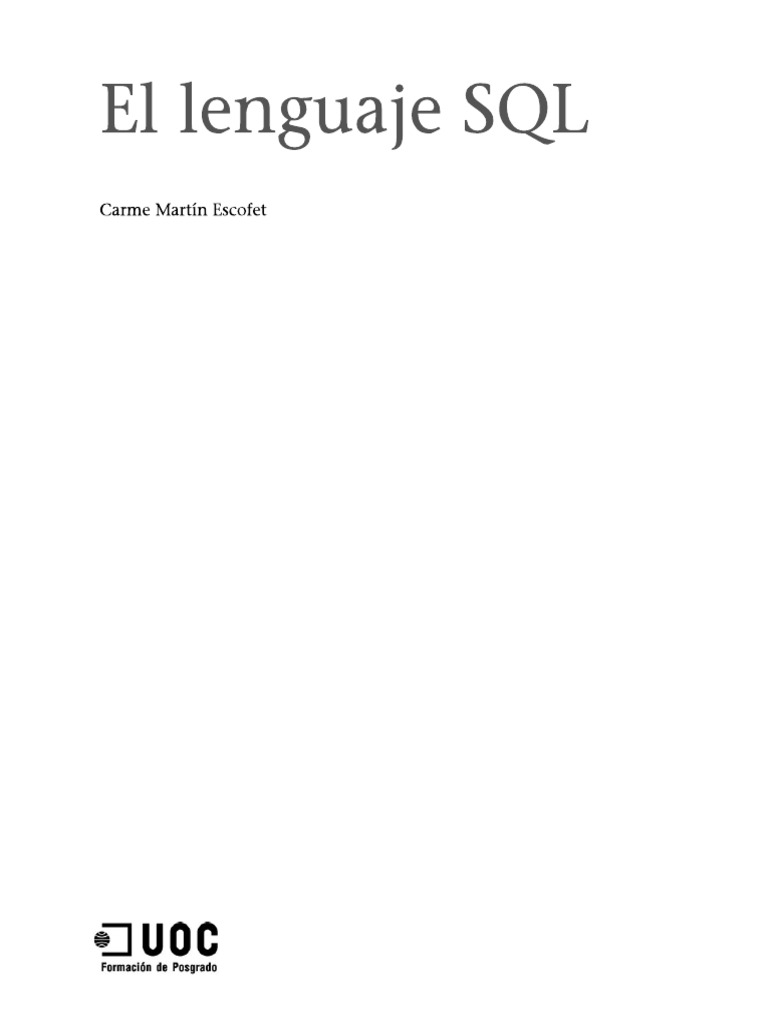 Lenguaje SQL PDF | PDF