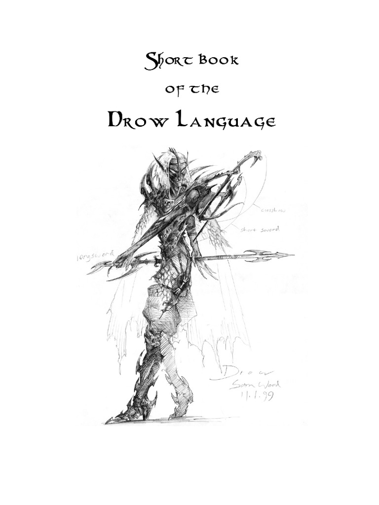 Short Book of The Drow Language | PDF | Grammatical Tense | Verb