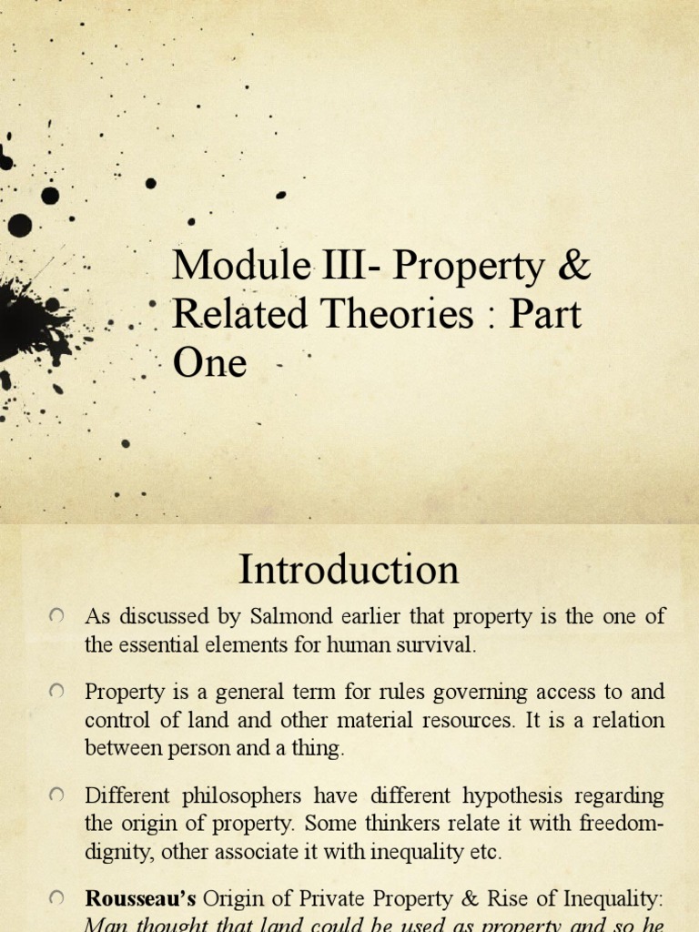 Property | PDF | John Locke | Property