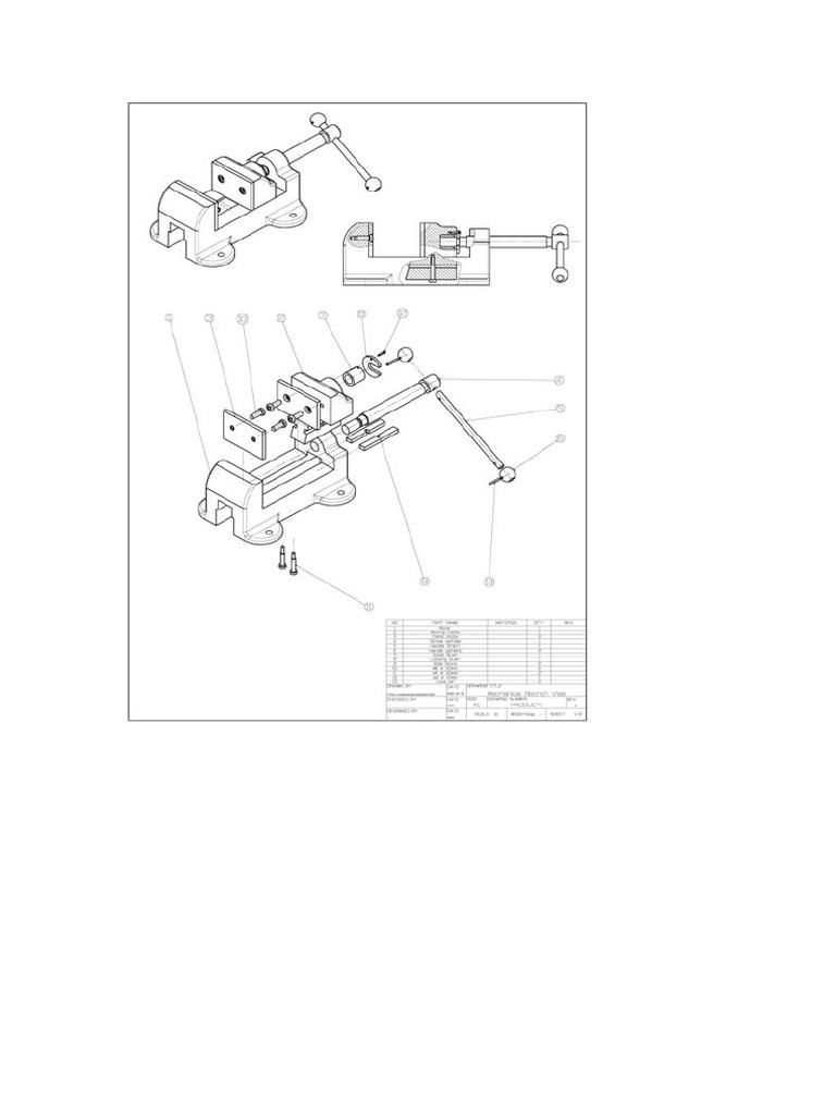 Desenho Técnico de Conjunto Morsa | PDF