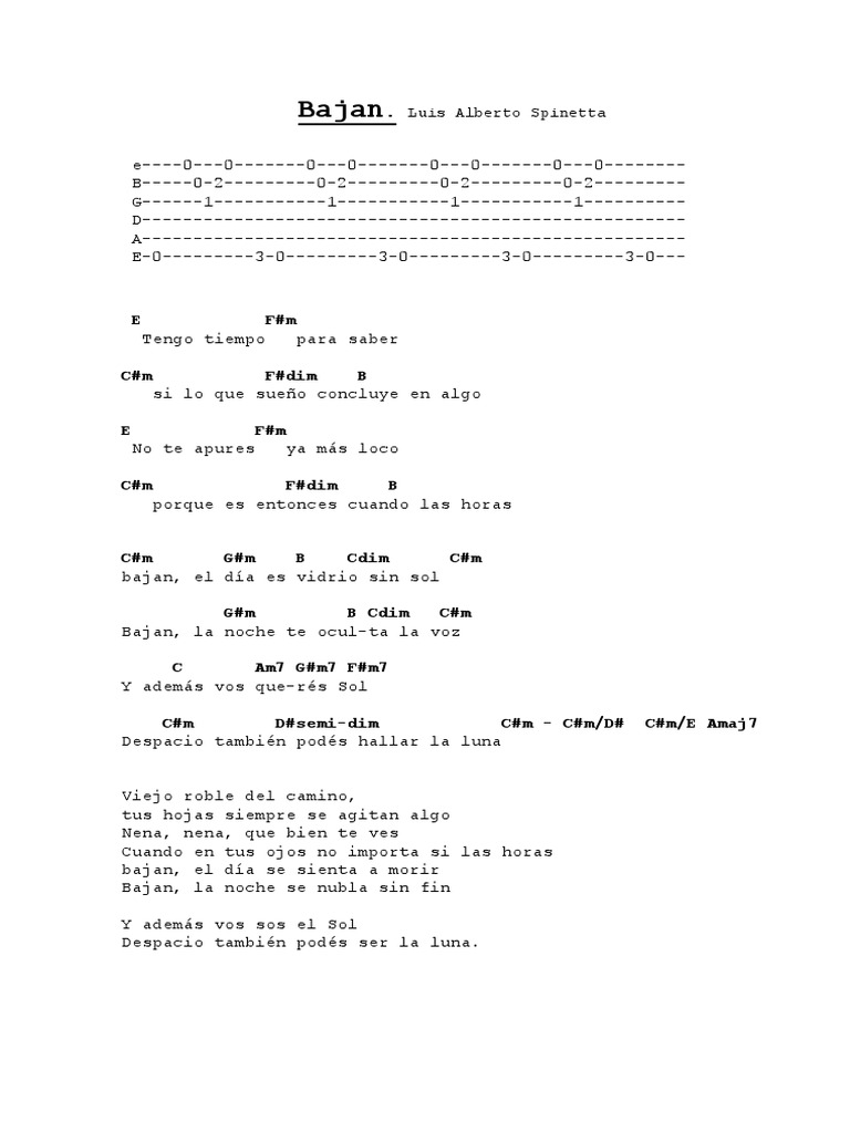 Bajan. Spinetta | PDF