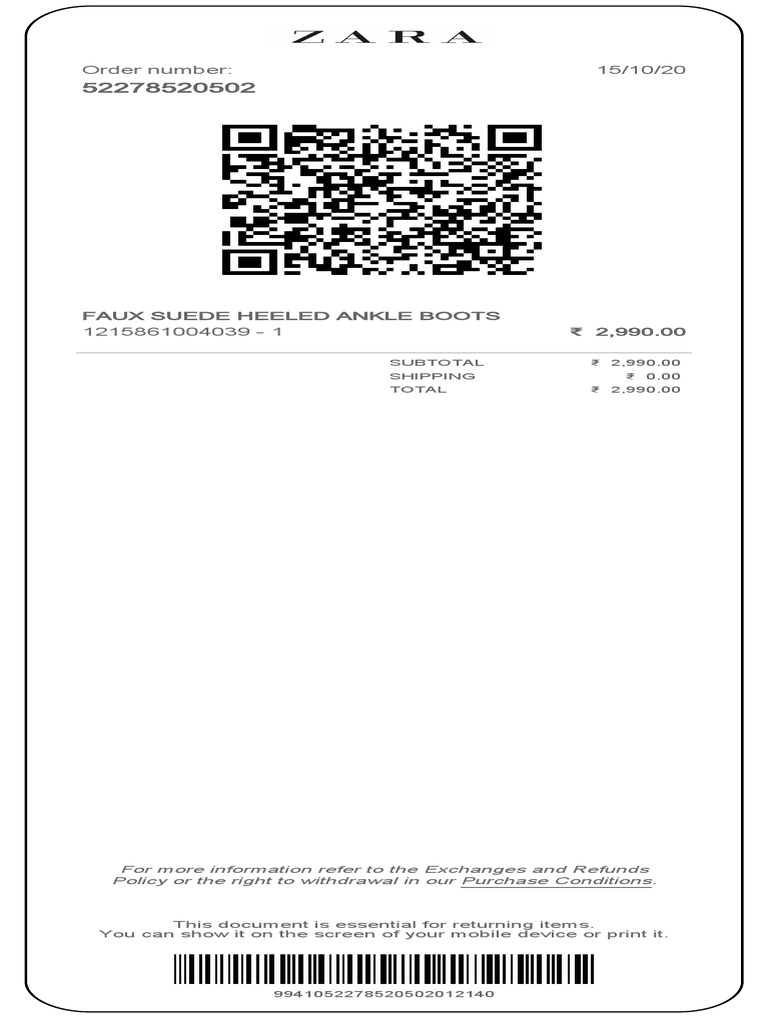 Zara E-Ticket | PDF