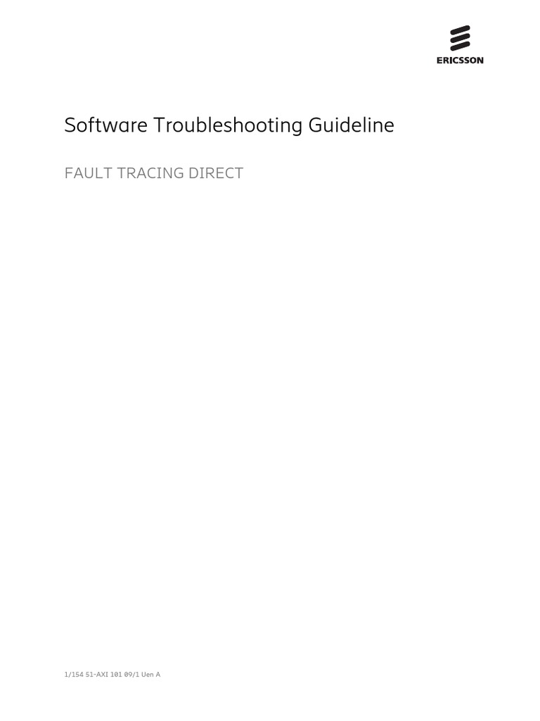Software Troubleshooting Guideline: Fault Tracing Direct | PDF ...