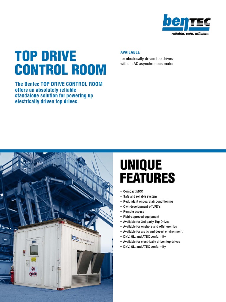 Top Drive Control Room: Unique Features | PDF | Drilling Rig ...
