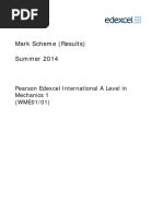 Edexcel IAL Mechanics M1 Mark Scheme | PDF | Momentum | Mathematics