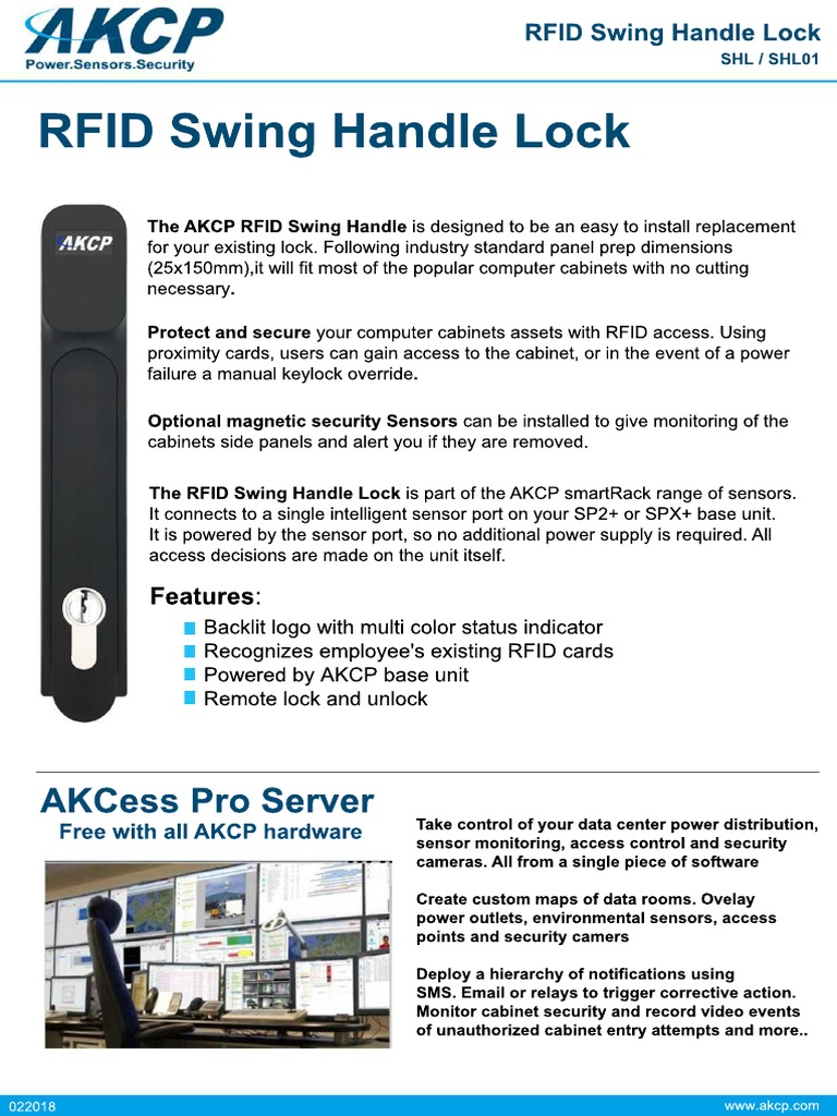Rfi D Swi NG Handl E Lock: Akcess Pro Server | PDF