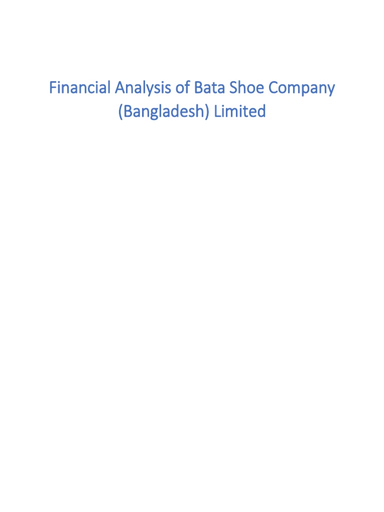 Financial Analysis of Bata Bangladesh | PDF | Balance Sheet | Equity ...