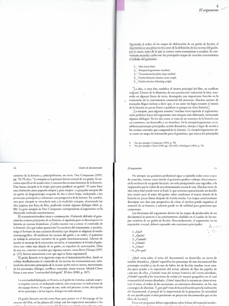 Guion de Documentales - Sergio Puccini - Cap 4 El Argumento | PDF
