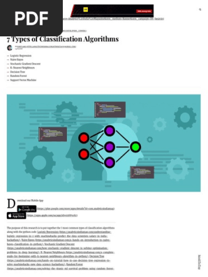 7 Types Of Classification Algorithms Analytics India Magazine [PDF]