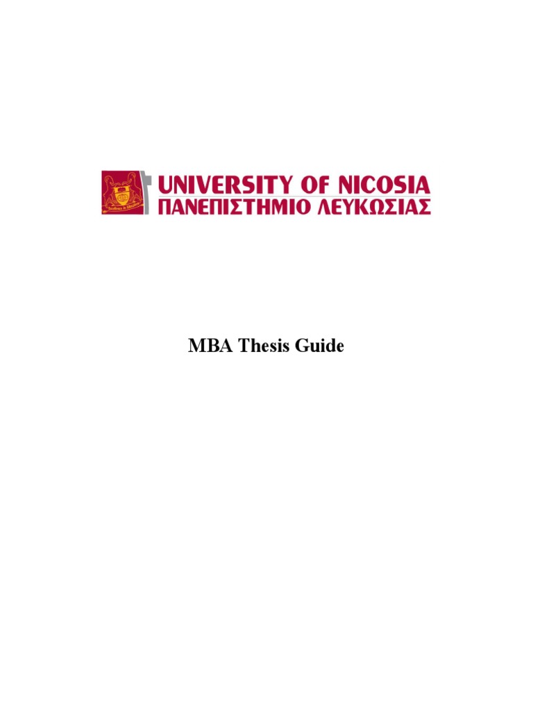 MBA Thesis Guide | PDF | Research Design | Qualitative Research