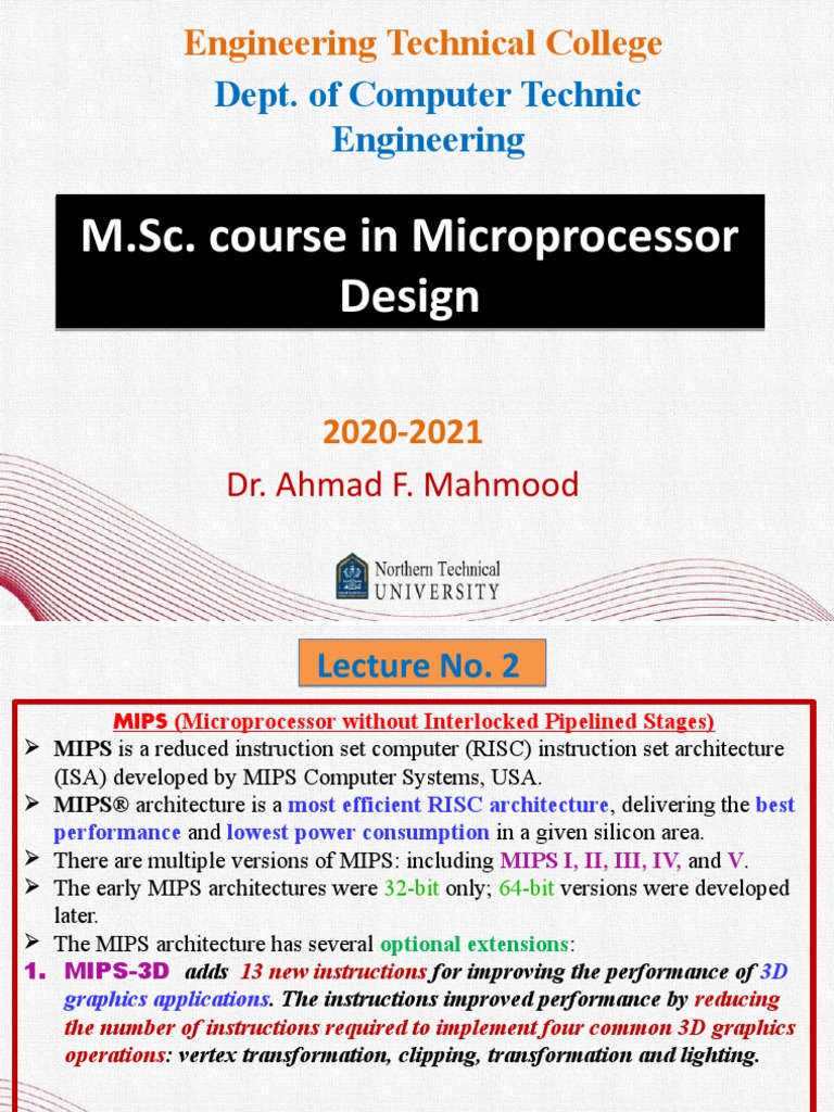 M.Sc. Course in Microprocessor Design | Download Free PDF | Central Processing Unit | Office ...