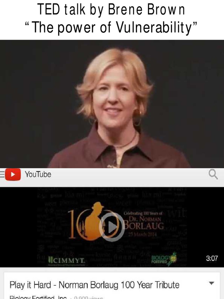 Brene Brown TED Talk Power of Vulnerability | PDF