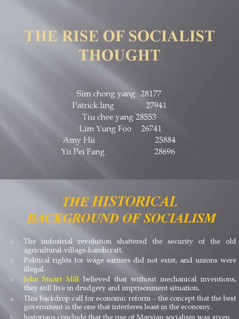 The Rise of Socialist Thought | PDF | Socialism | Syndicalism
