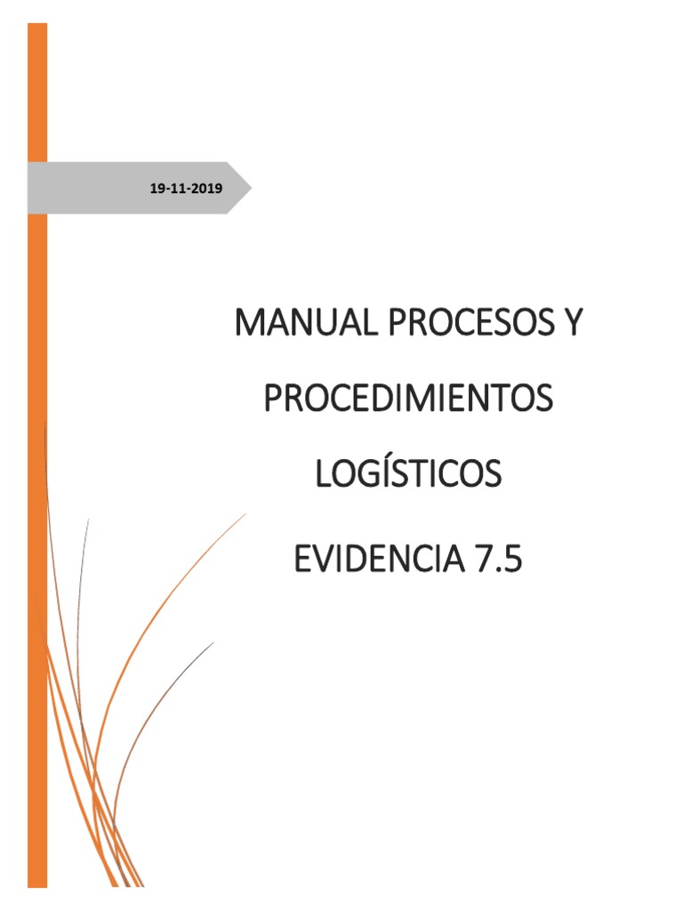 Evidencia 7.5 Manual Procesos y Procedimientos Logisticos | PDF | Ingeniería de confiabilidad ...