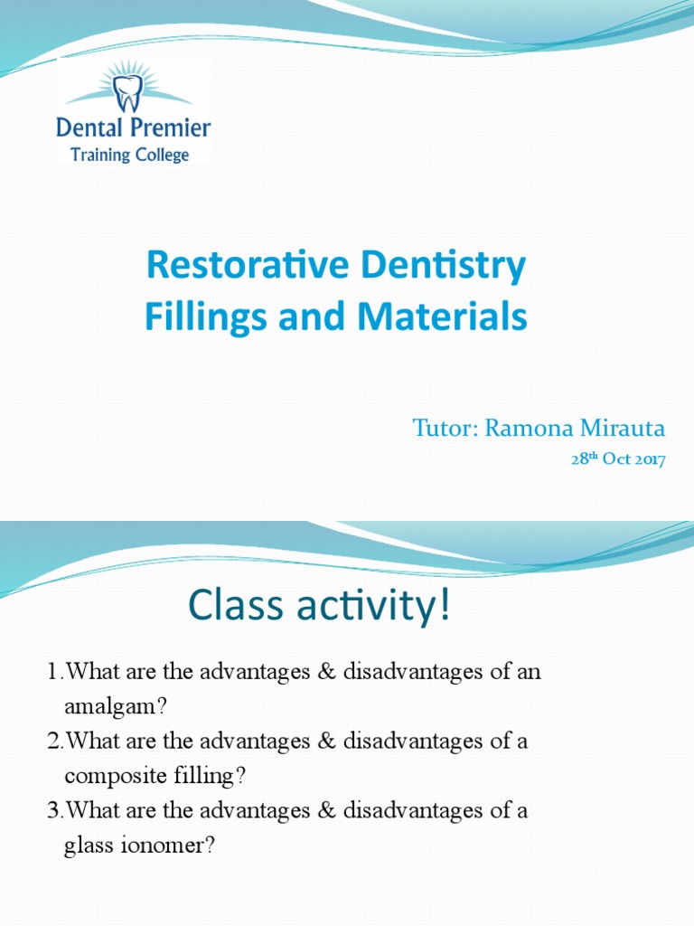Restorative Dentistry Part 1,2 | Download Free PDF | Dental Composite ...