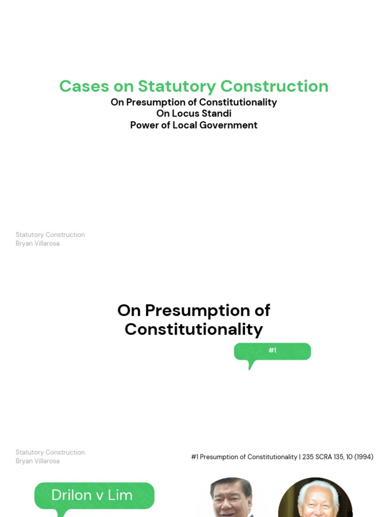 Statutory Construction Principles | PDF | Standing (Law ...
