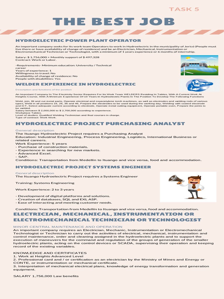 Hydroelectric Job Opportunities Guide | PDF | Electrician | Welding