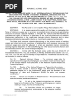 RA 6727 - Wage Rationalization Act | PDF | Employment | Arbitration