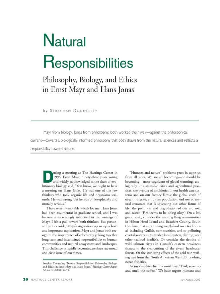 Philosophy, Biology, and Ethics - Strachan Donnelley | PDF | Mind ...
