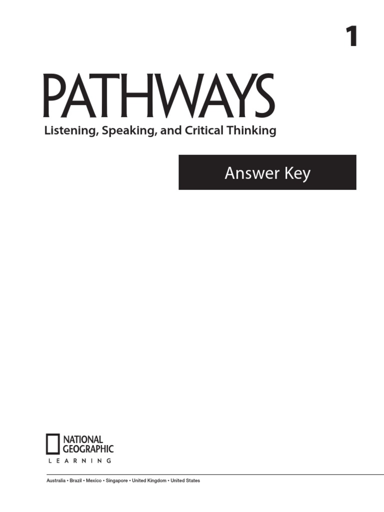 Pathways: Answer Key | PDF | Laughter | Weather