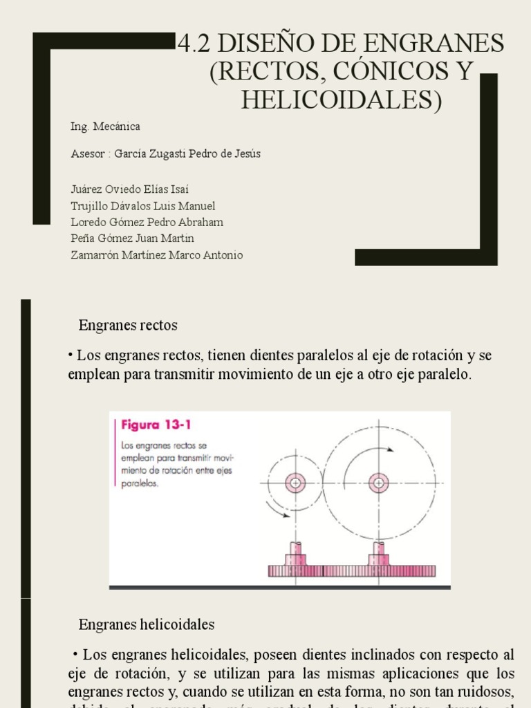 Diseño de Engranes | PDF | Engranaje | Cinemática