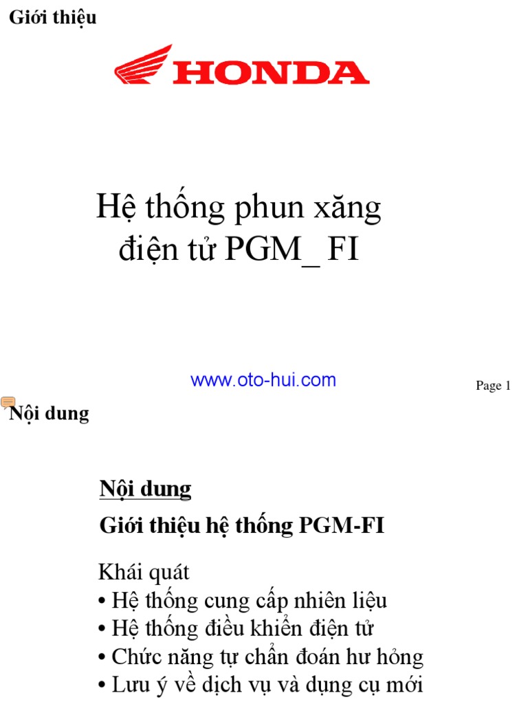 PGM Fi Honda | PDF
