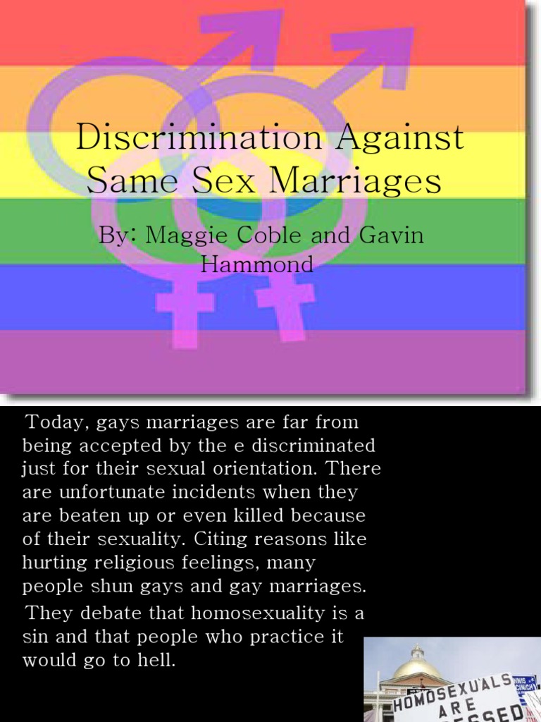 Discrimination Against Same Sex Marriages | PDF | Homosexuality | Marriage