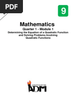 Quarter 1-Module 1: Mathematics | PDF | Equations | Area