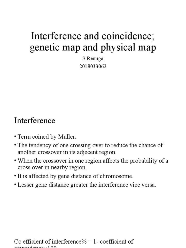 Genetic Mapping and Interference and Coincidence | PDF | Genetic ...