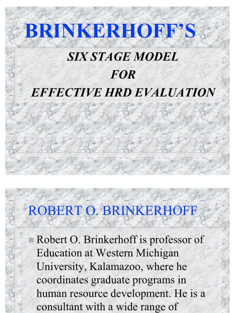 Brinkerhoff Training Evaluation Model | PDF | Applied Psychology | Evaluation