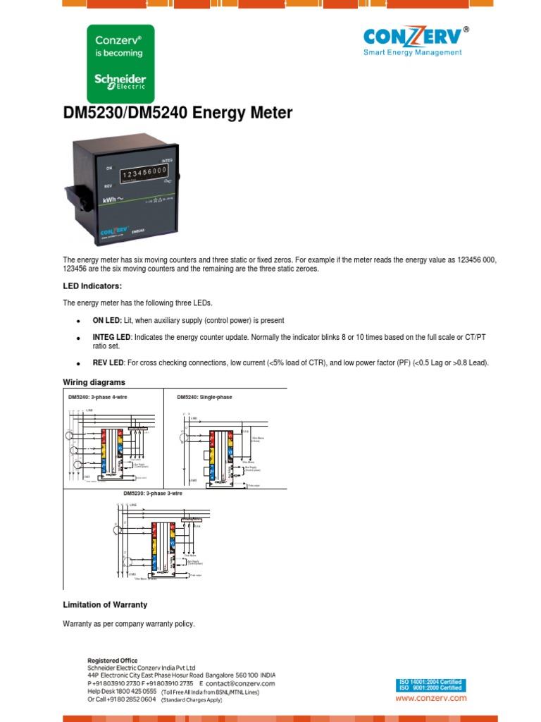 DM52-Operating Guide | PDF | Power (Physics) | Electrical Engineering