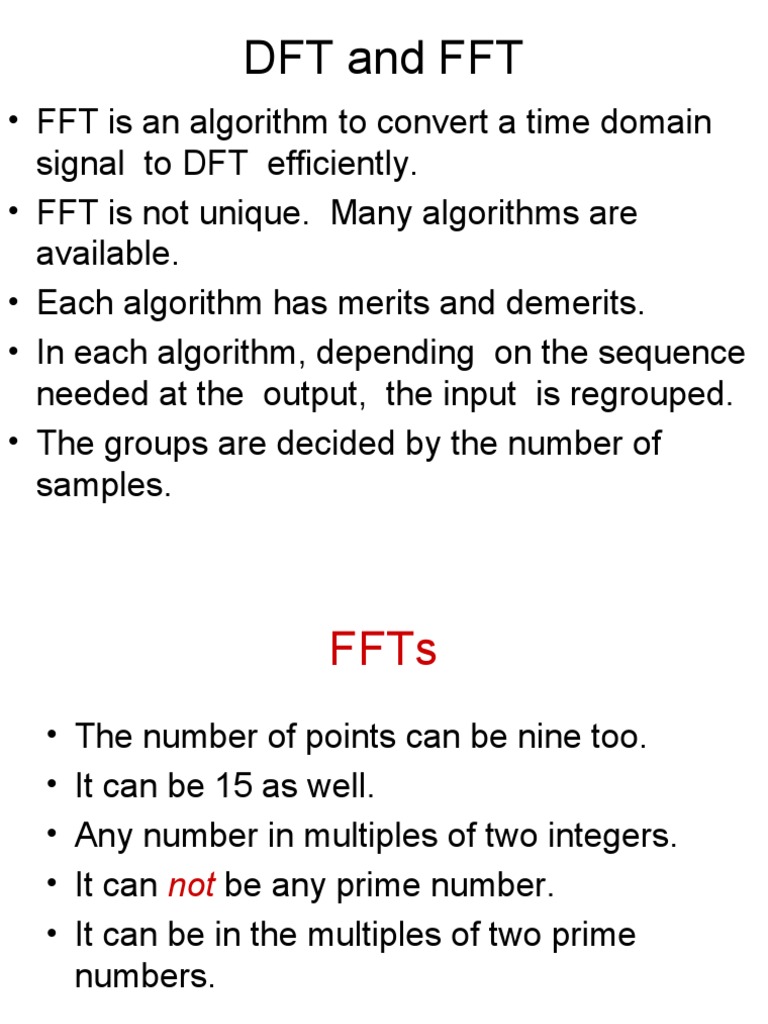 DSP12 PP 8 Point Radix 2 Dit FFT PPT | PDF | Fast Fourier Transform | Algorithms