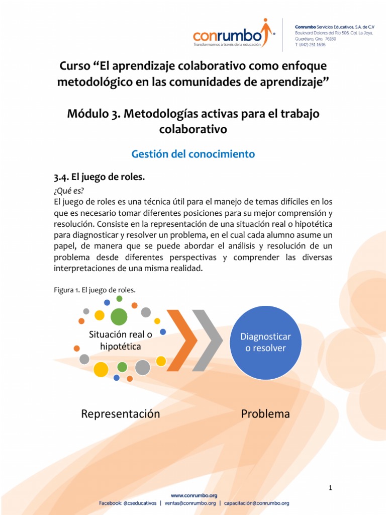 Juego de Roles en Aprendizaje Colaborativo | PDF