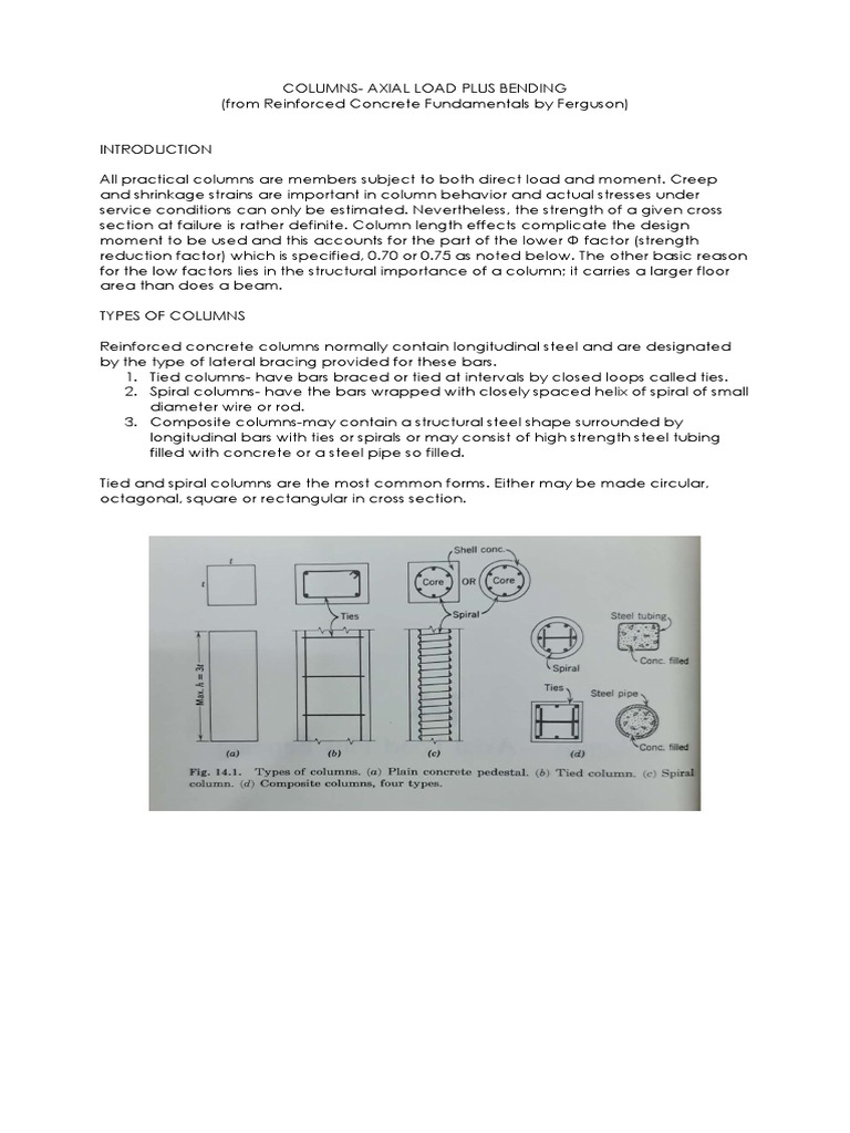 Columns An Introduction | PDF | Column | Strength Of Materials