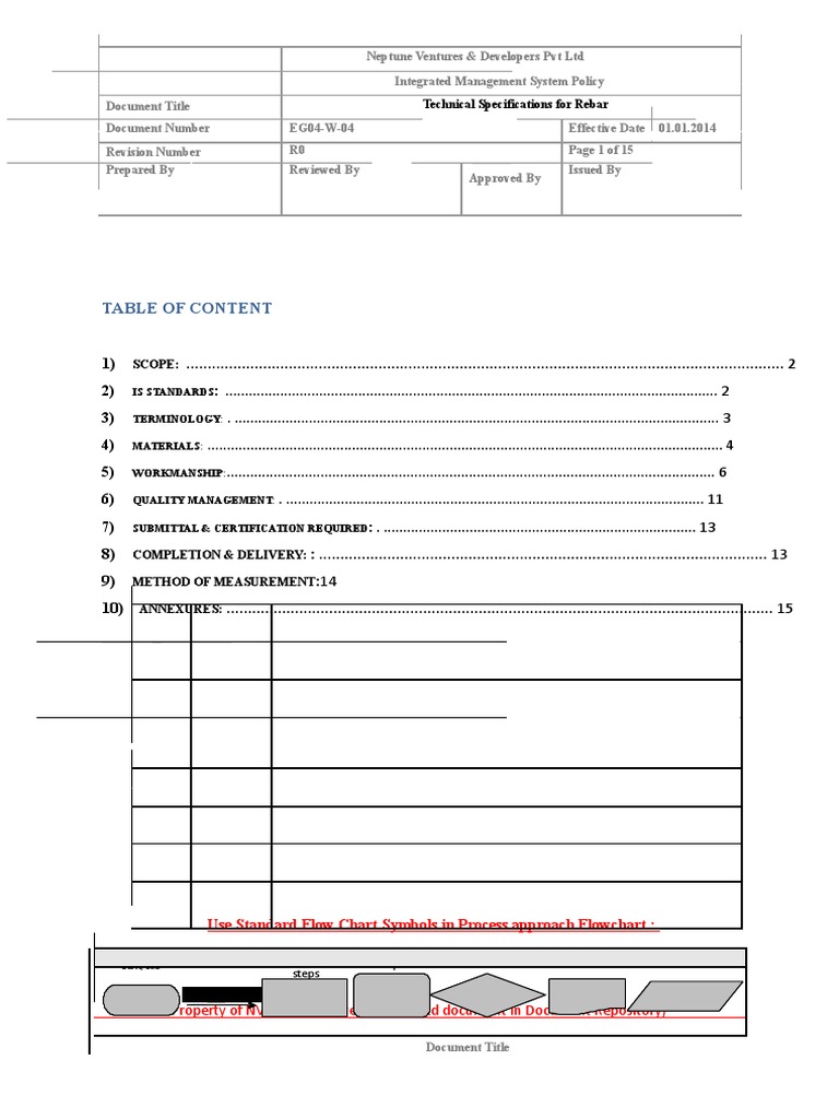 EG04-W-04 Tech Spec Rebar | PDF | Specification (Technical Standard ...