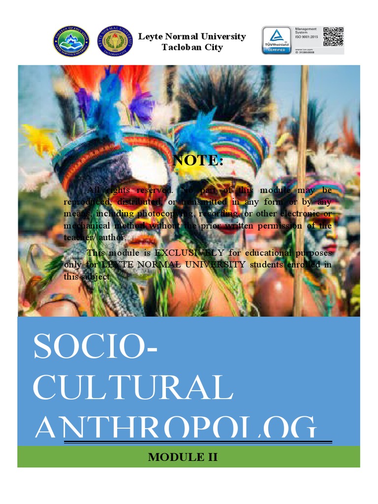 Socio-Cultural Anthropology-Module 2 | PDF | Value (Ethics) | Relativism