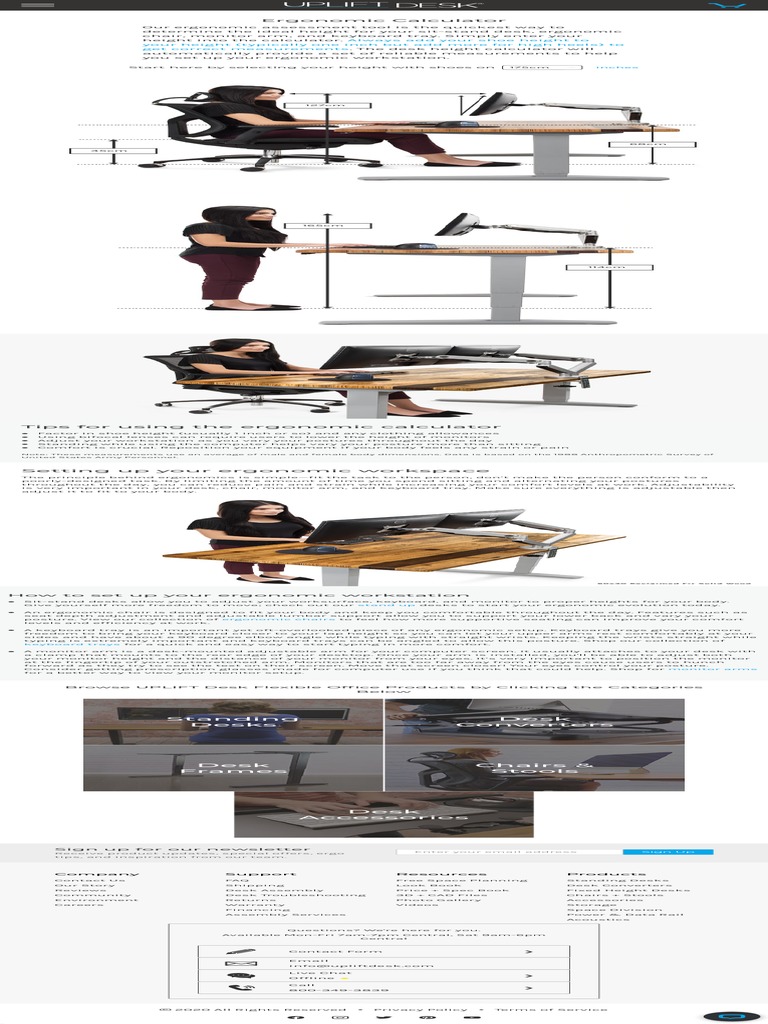 Ergonomic Calculator UPLIFT Desk | PDF | Human Factors And Ergonomics ...