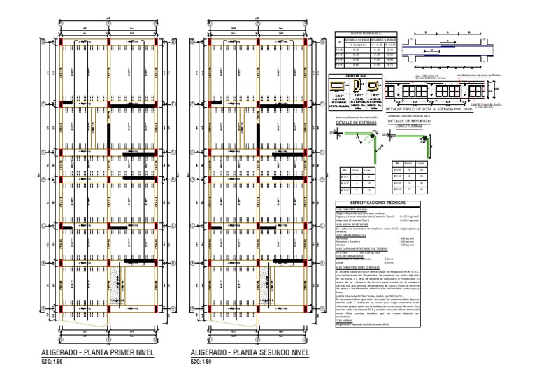 Estructuras Aligerados-Casa (6x18) | PDF | Ingeniería estructural | Albañilería