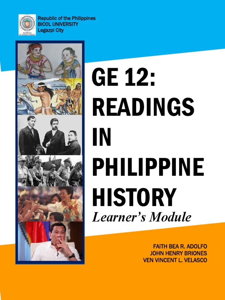 GE 12: Readings IN Philippine History: Learner's Module | PDF | Mariana ...