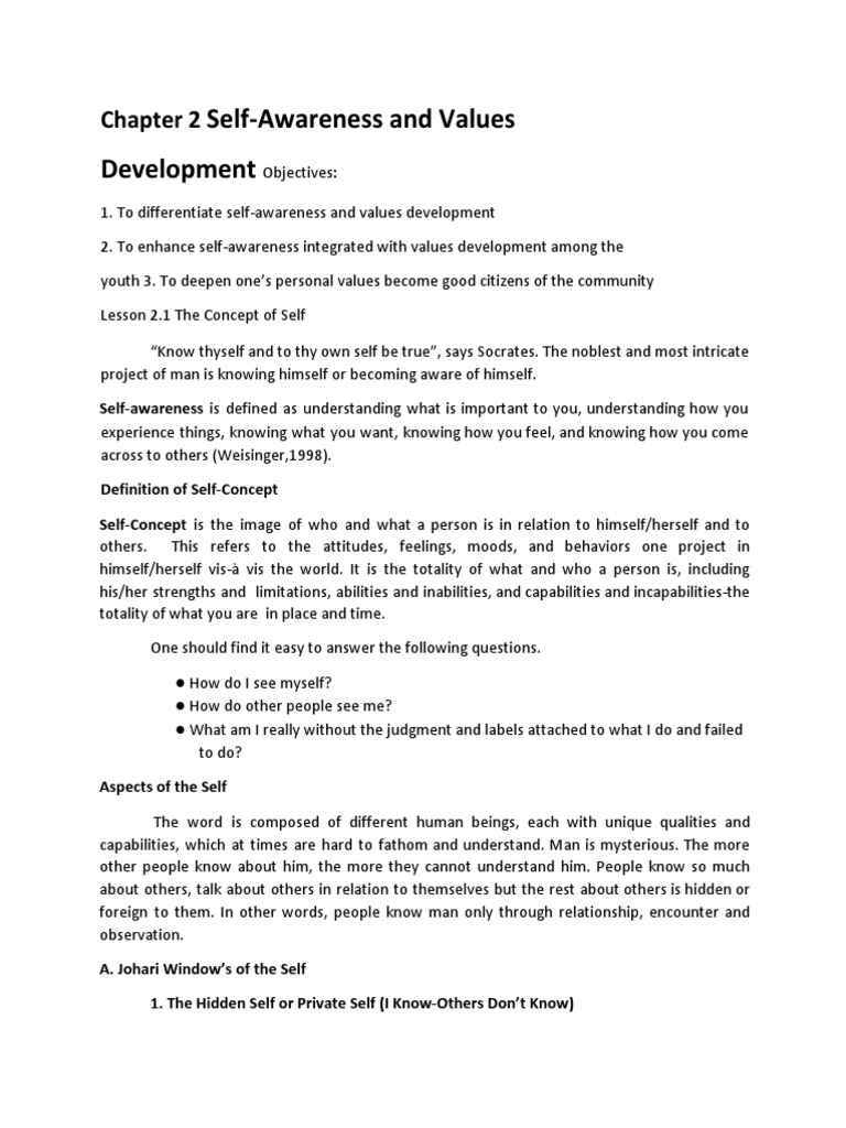 Understanding Ourselves and Others: An Exploration of Self-Awareness ...